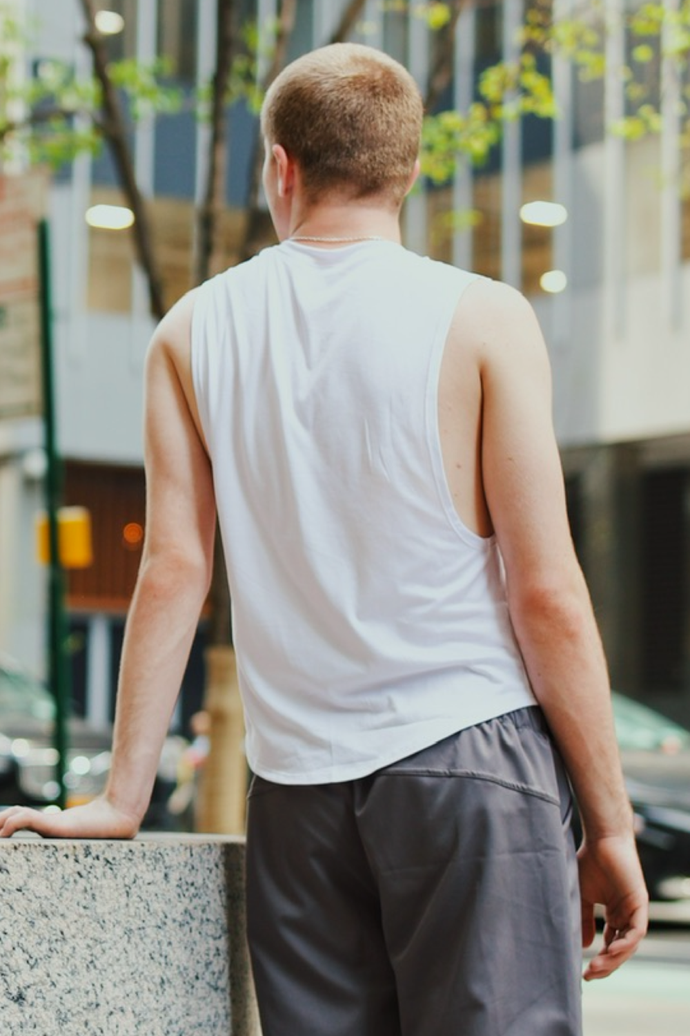 TeeMotion Sleeveless Fitted Tee - White | Tiger Friday – TigerFriday