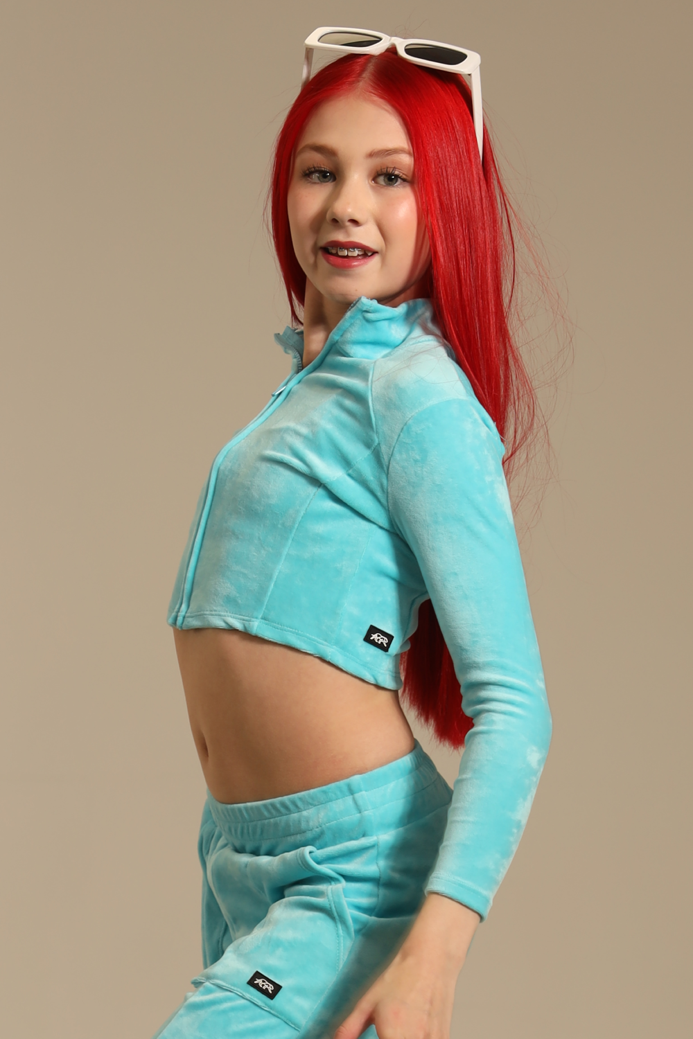 Luxe Cropped Track Jacket - Cabo | Tiger Friday Dancewear – TigerFriday