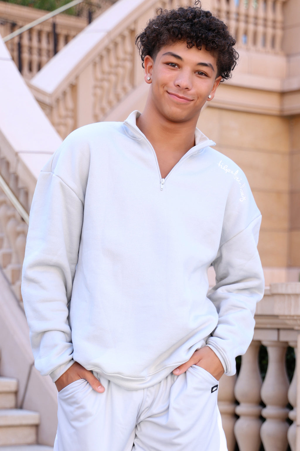 Legacy Quarter Zip - Grey | Tiger Friday – TigerFriday